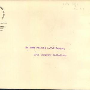 Leonard William Percy Pepper | South Australian Red Cross Information ...