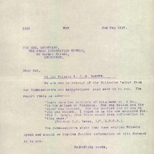 William James Oliver McPhee | South Australian Red Cross Information Bureau