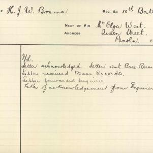 Henry John William Bosma | South Australian Red Cross Information Bureau