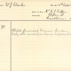 William James Clarke | South Australian Red Cross Information Bureau